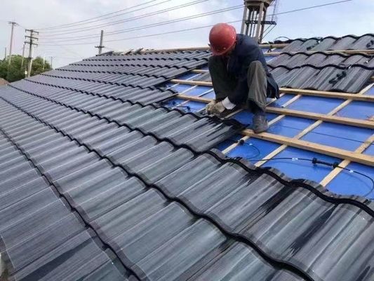 Hantile Curved Solar Roof Tiles 50W-120W High Power with Optimum Operation Voltage 5.98V and ...