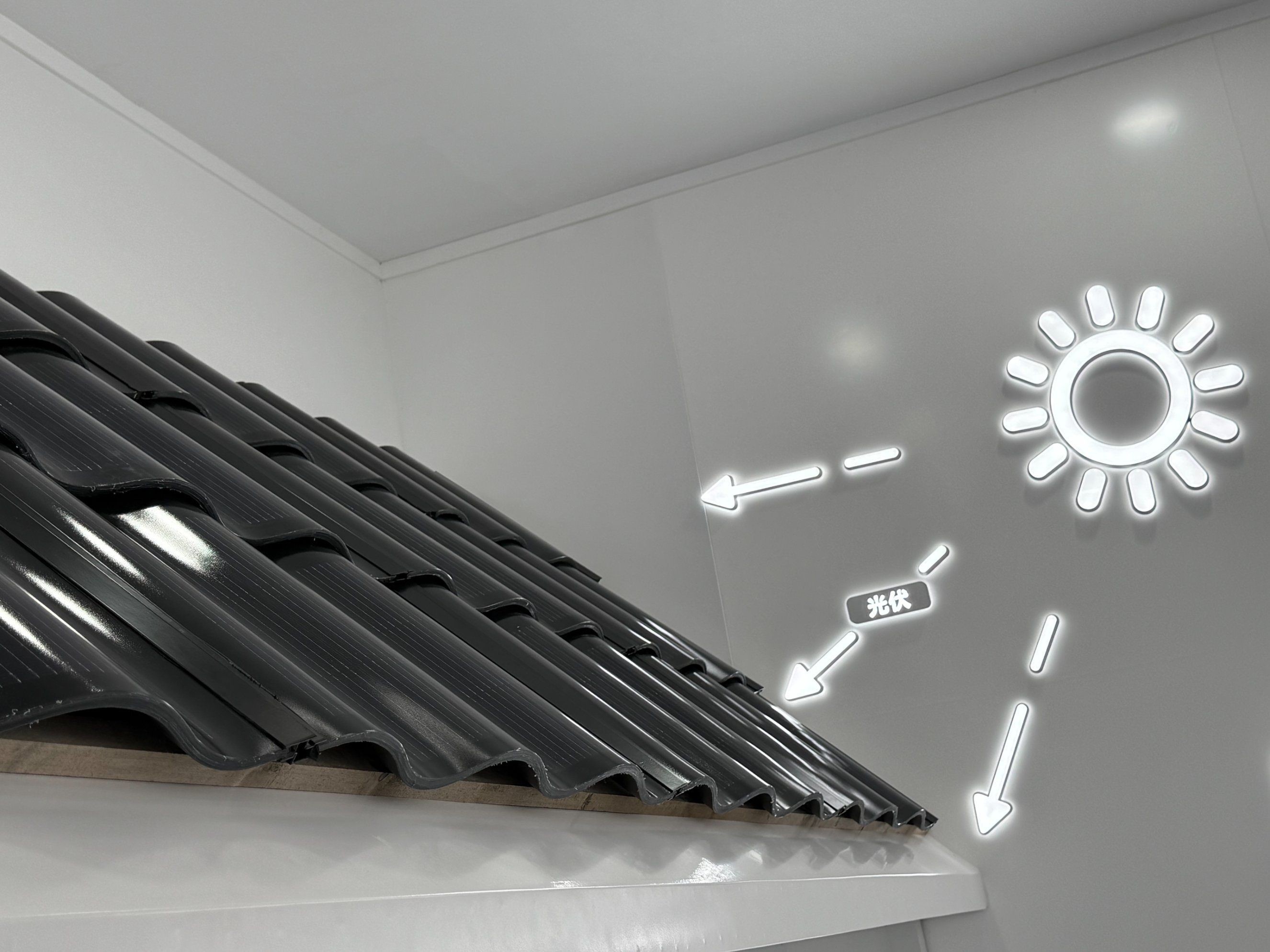 BIPV Modules Curved Solar Roof Tiles Photovoltaic Modern Solar Panel ...