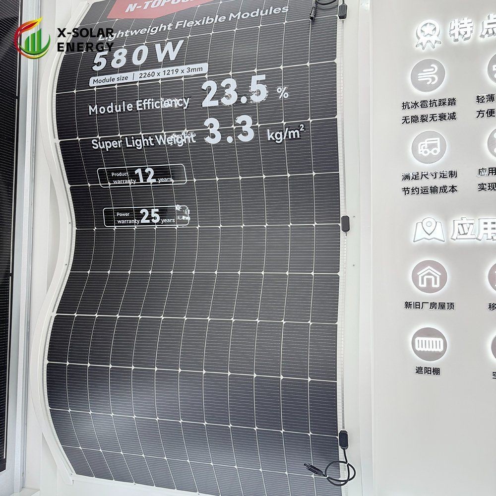 23.8% Efficiency Lightweight Photovoltaic Cell Panel BIPV Module Max. Power 580W Module ...