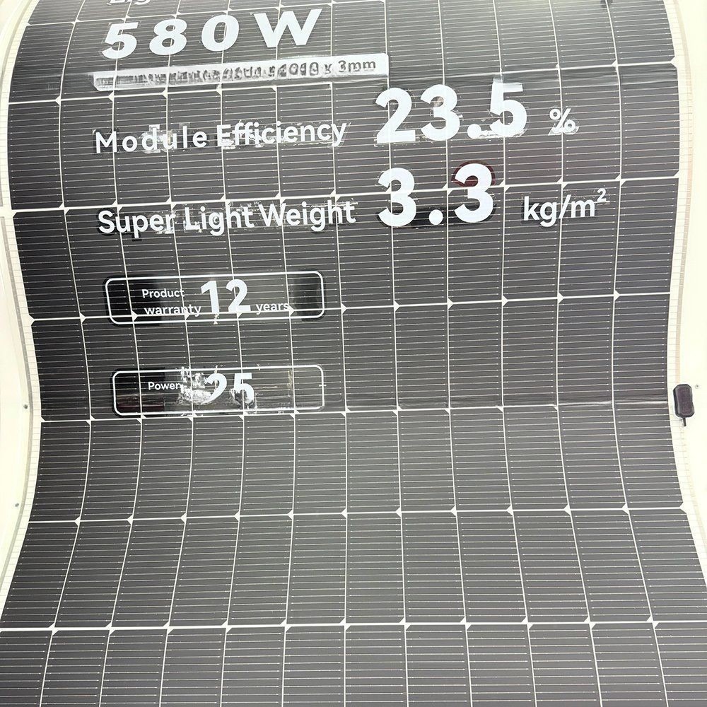 Flexible 580W Soft Solar Power System Hybrid Inverter BIPV Module ...