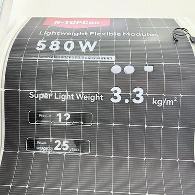 Flexible 580W Renewable Energy Soft Solar Hybrid Inverter BIPV Module ...