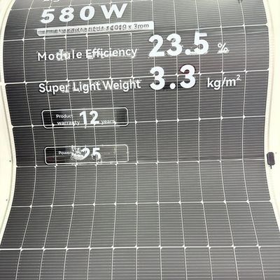 Flexible 580W Soft Solar Power System Hybrid Inverter BIPV Module ...