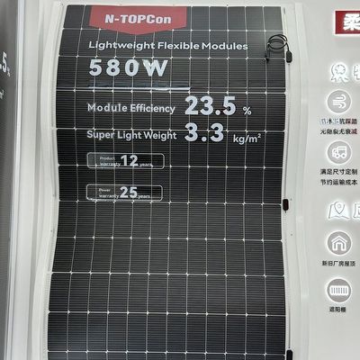 Customizable Size 520W Soft Solar Roof Tiles Hybrid Inverter BIPV Module Photovoltaic Panel with ...