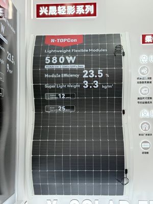 Flexible Durable 580W Solar Panel for Curved Roof Surface Lightweight ...