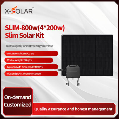 EU Balcony Solar System 800W Plug and Play Kit with Micro Inverter and ...